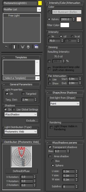 Create Photometric IES Lights in 3ds Max and VRay